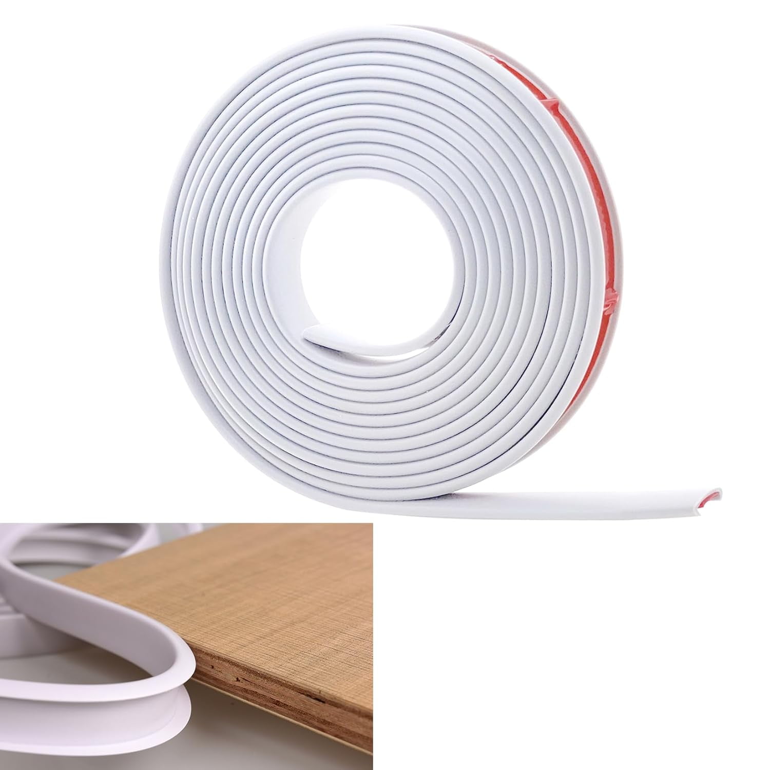 U-Shape Edge Banding 25mm, 16.4ft Soft Silicone Trim Self Adhesive ...