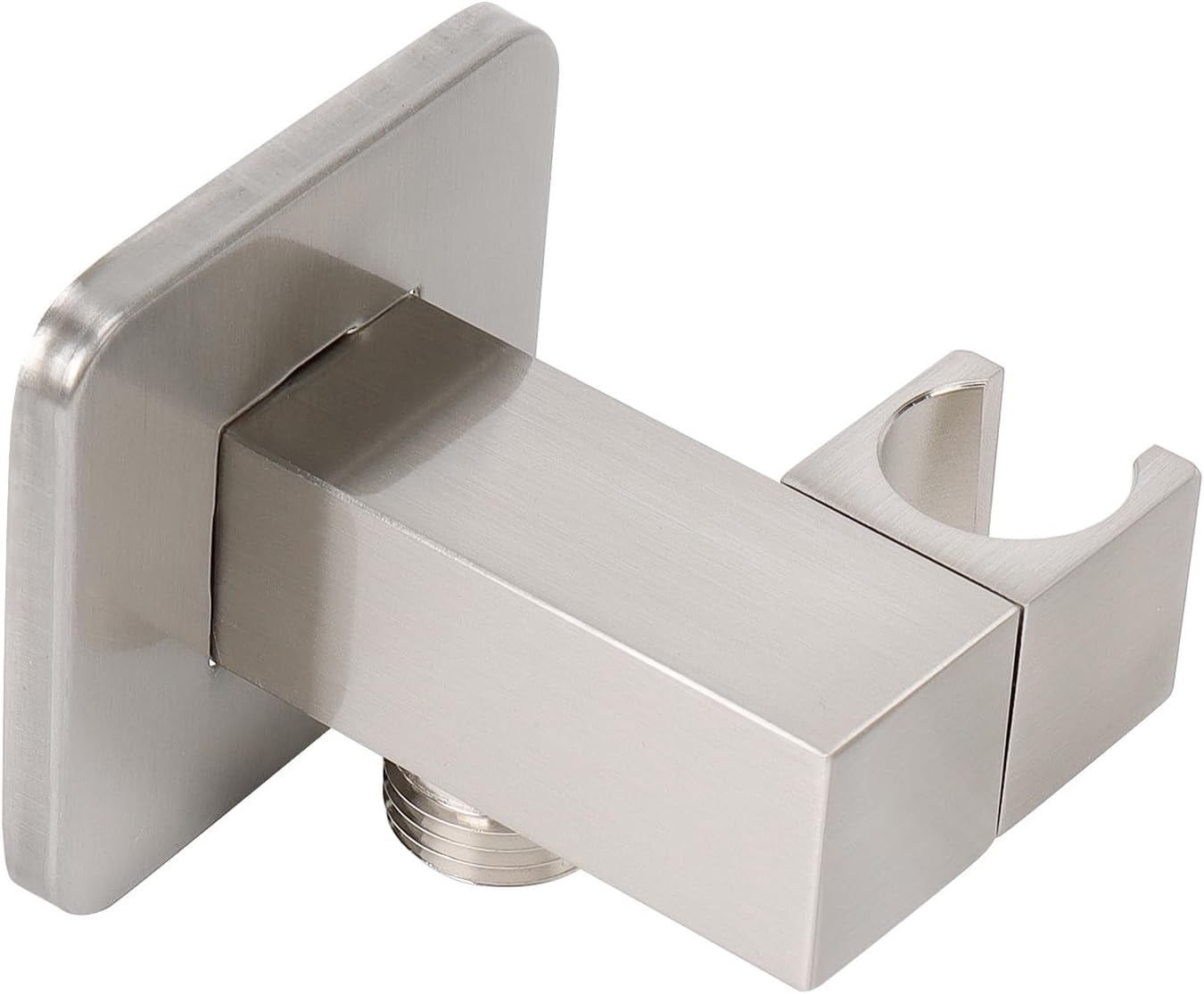 Wall Supply Elbow with Handheld Shower Holder - Solid Brass Square ...
