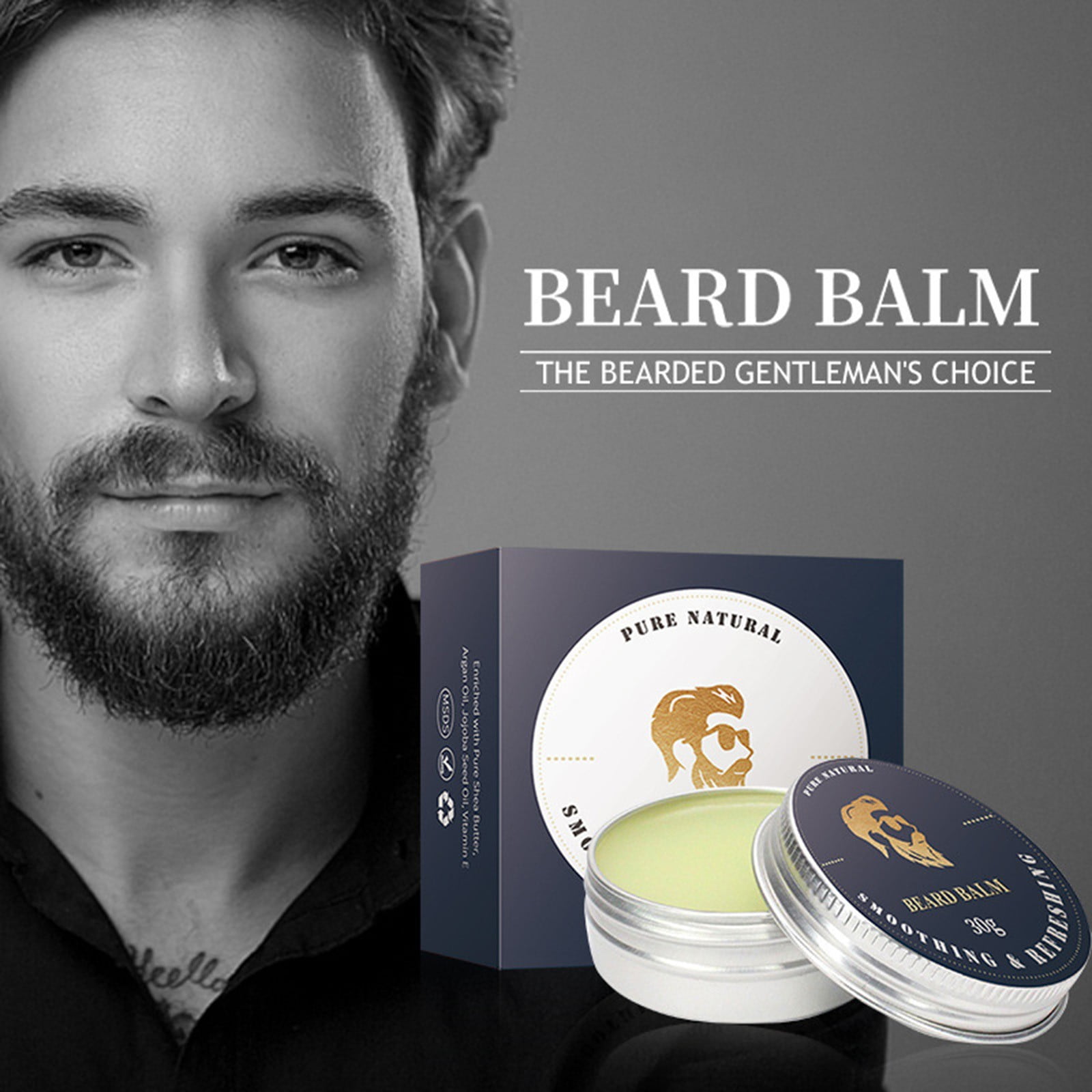 YQHZZPH 30g Men's Beard Cream Beard Cream Nourishing And Smoothing ...