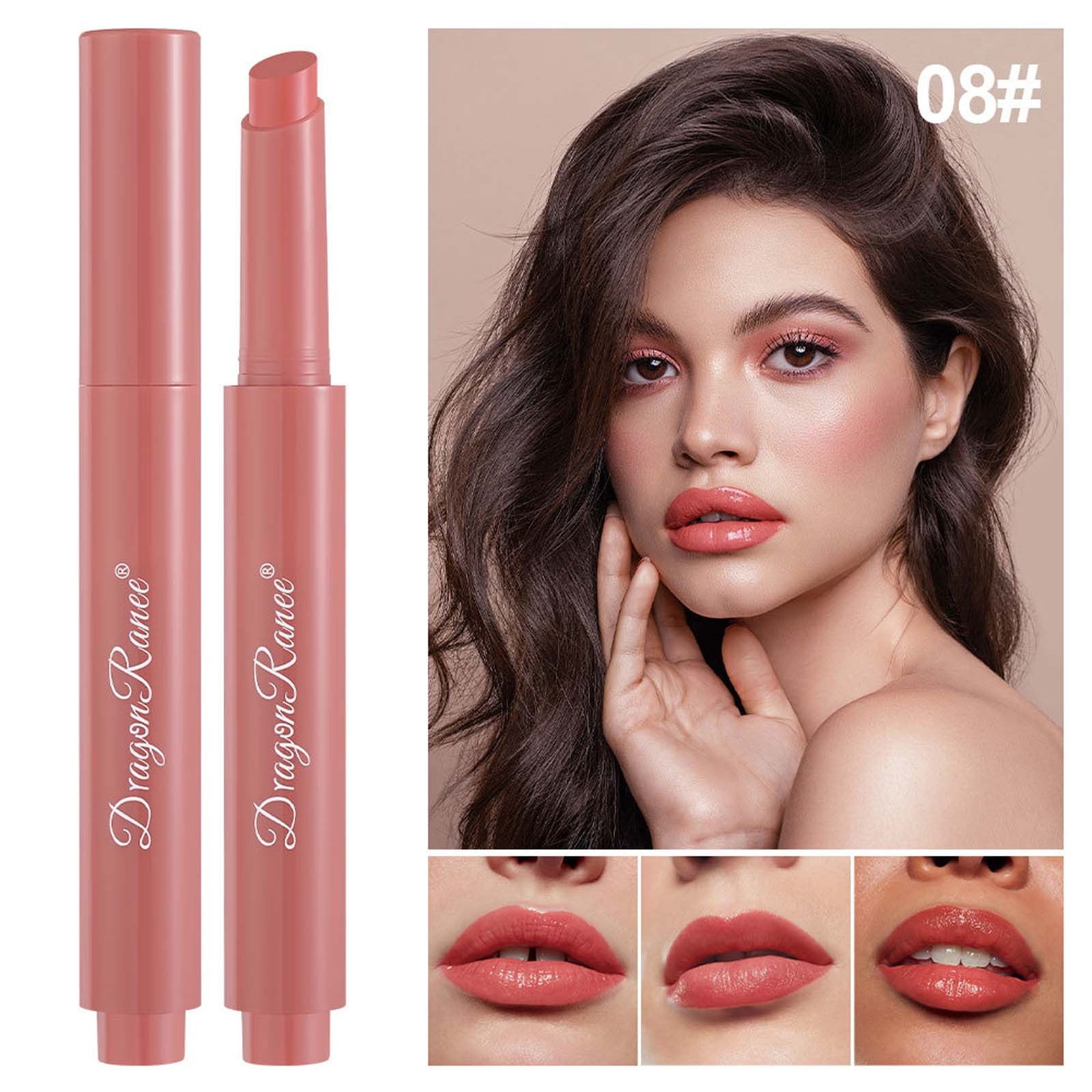 YQHZZPH Jelly Lip Press-on Lipstick Pen Lip Gloss Dewy Lip Gloss Mirror ...
