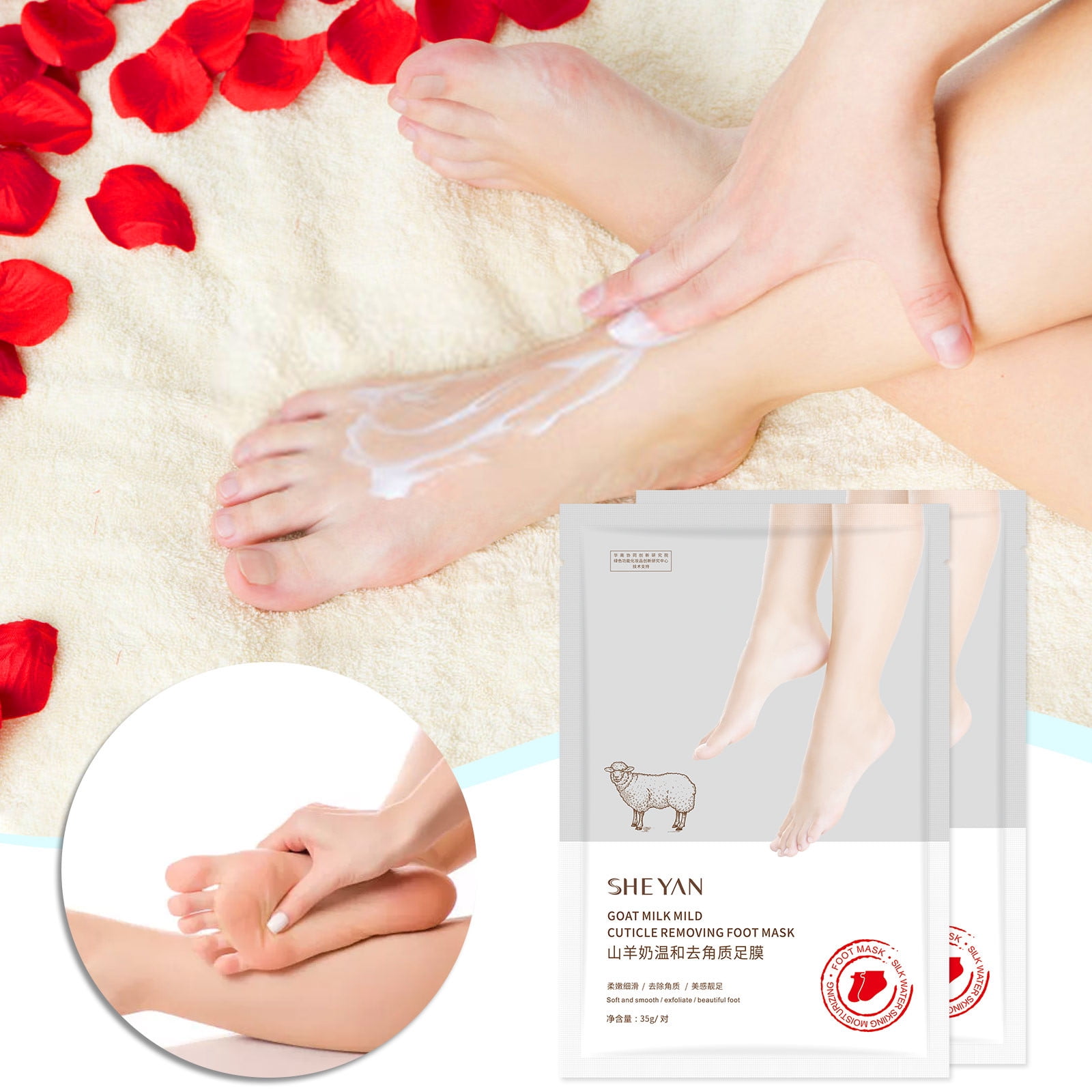 Yqhzzph Luxury Milk Foot Mask Moisturizes And Moisturizes Heel Cracking