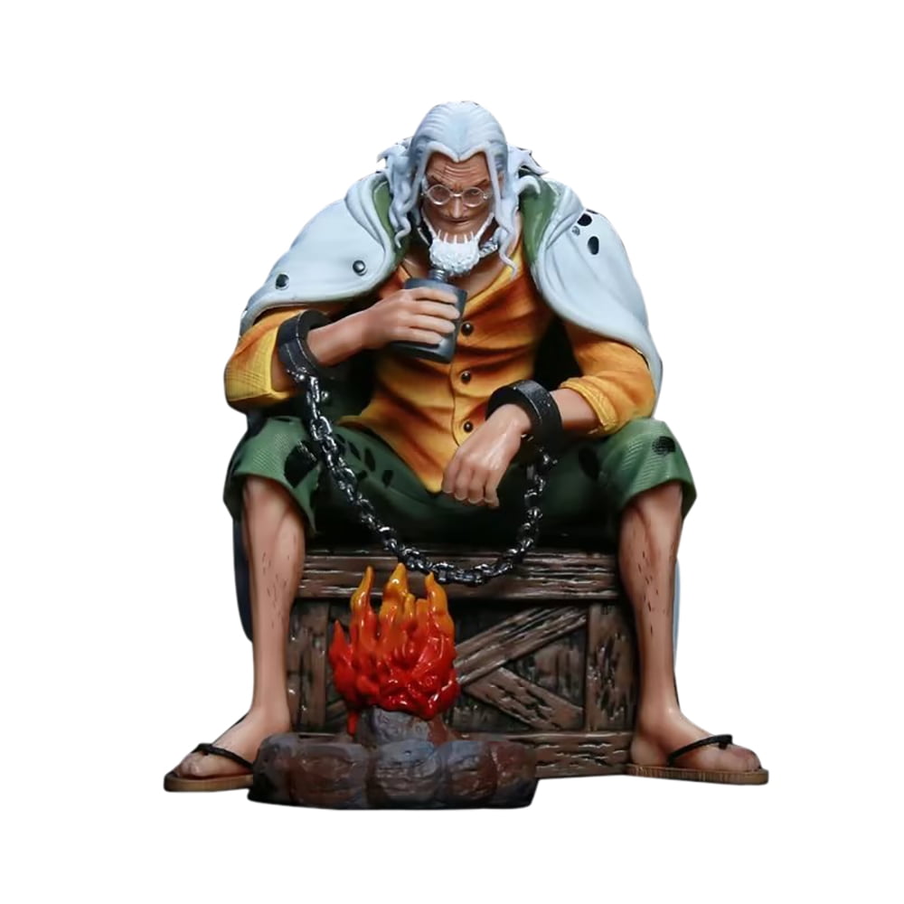 YQLADB Silvers Rayleigh Scene Sitting Version Anime Action Figure PVC ...