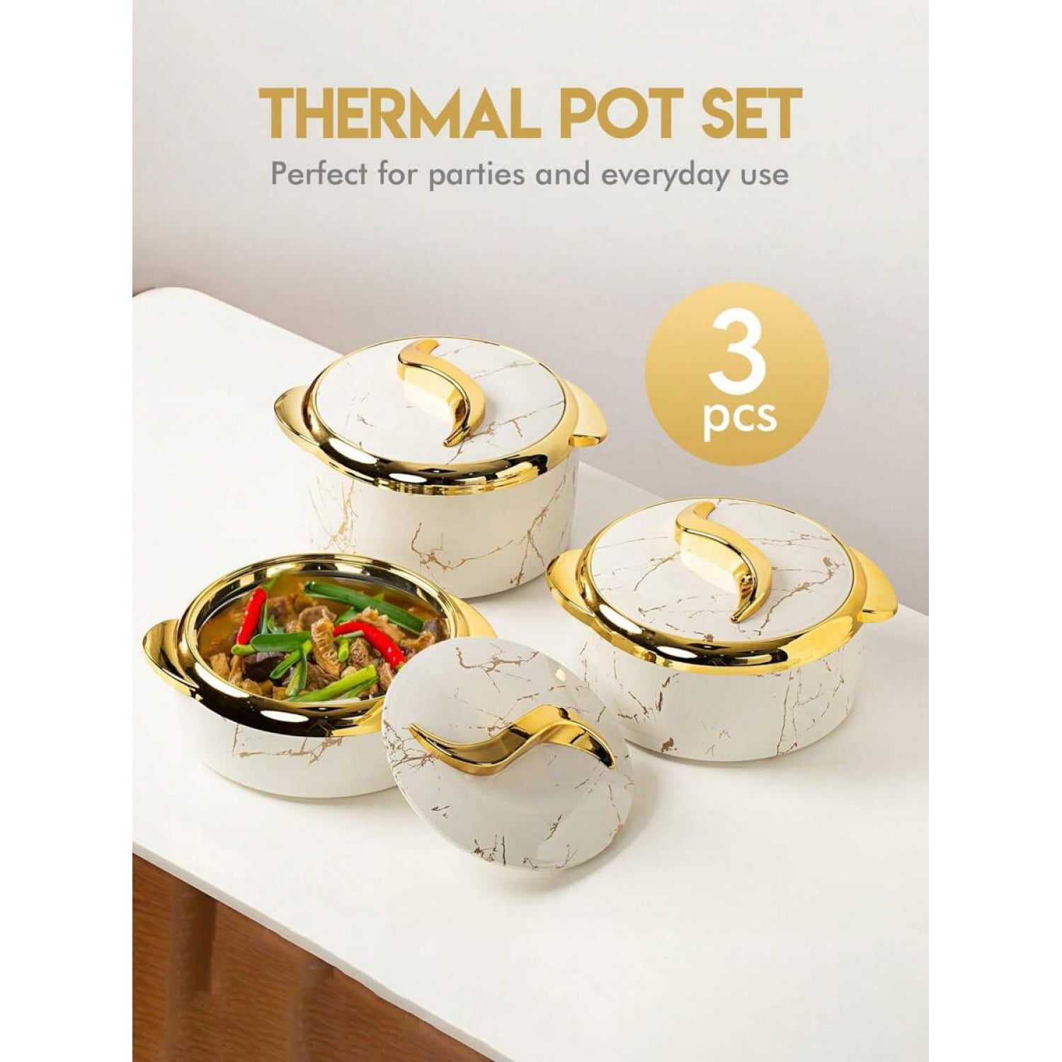 YQLQZCBDY Insulated Serving Bowls | 3pc Set with Lids, Insulated ...