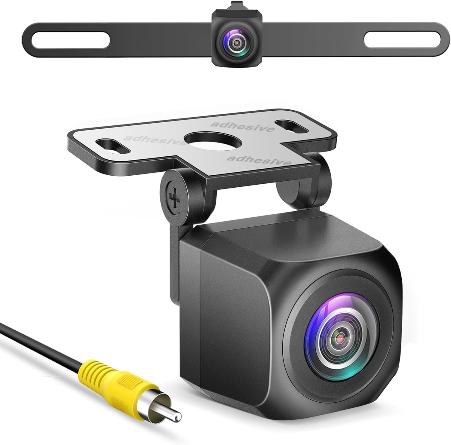 YQMAJIM 2024 AHD Car Backup Camera, Stainless Bracket License Plate ...