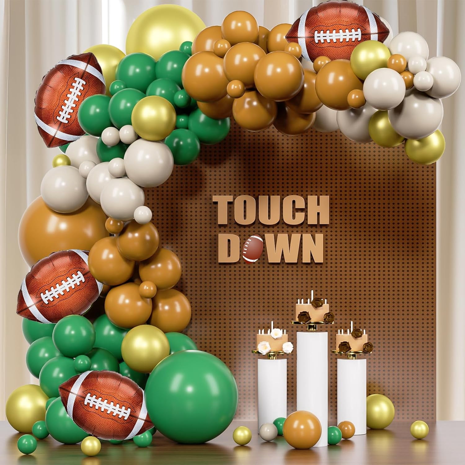 YQUQWN 157 PCS Football Balloon Garland Arch Kit Football Party ...
