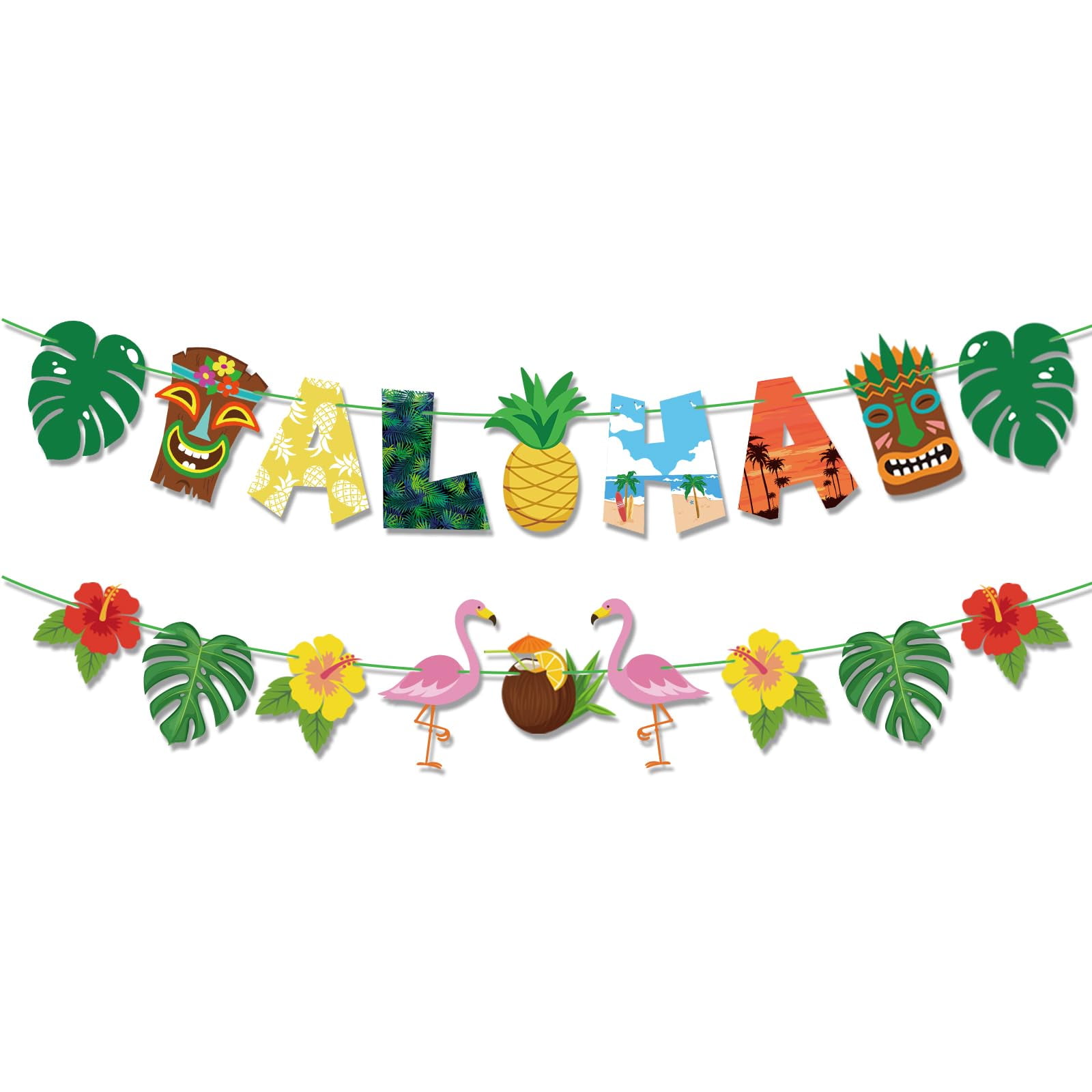 YQUQWN, Aloha BannerTRDN - No DIY, Luau Banner for Luau Party ...