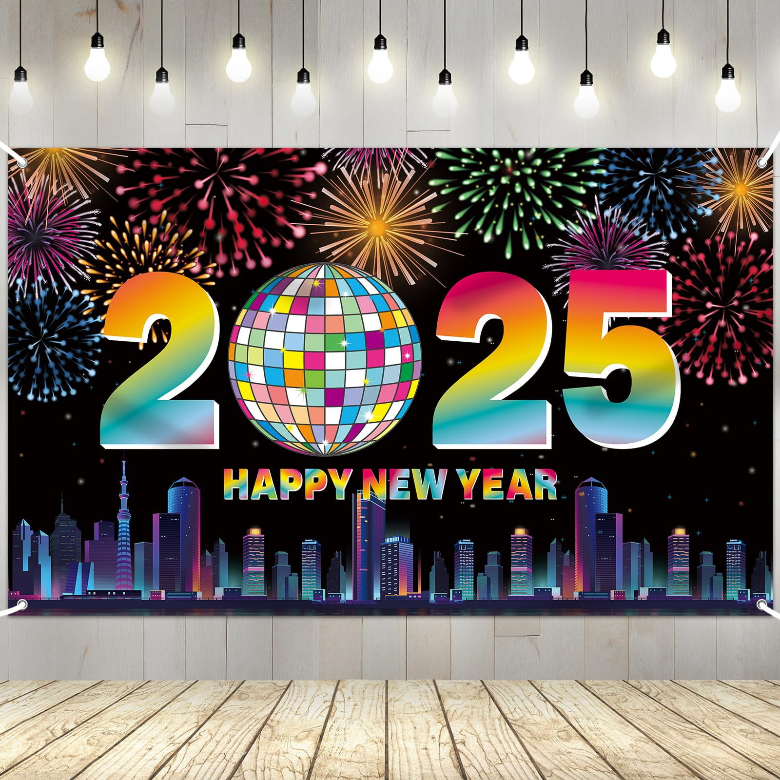 Pre-strung Celebration Banner Happy New Year 2026 Banner - 10 Foot Pre ...