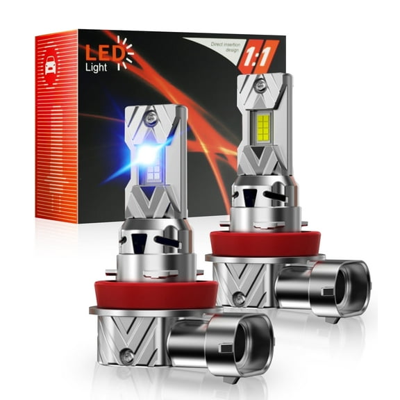 Cougar Motor H11 LED CM31 Bulbs, H8 H9 LED Bulb 50W 12000LM Fanless ...