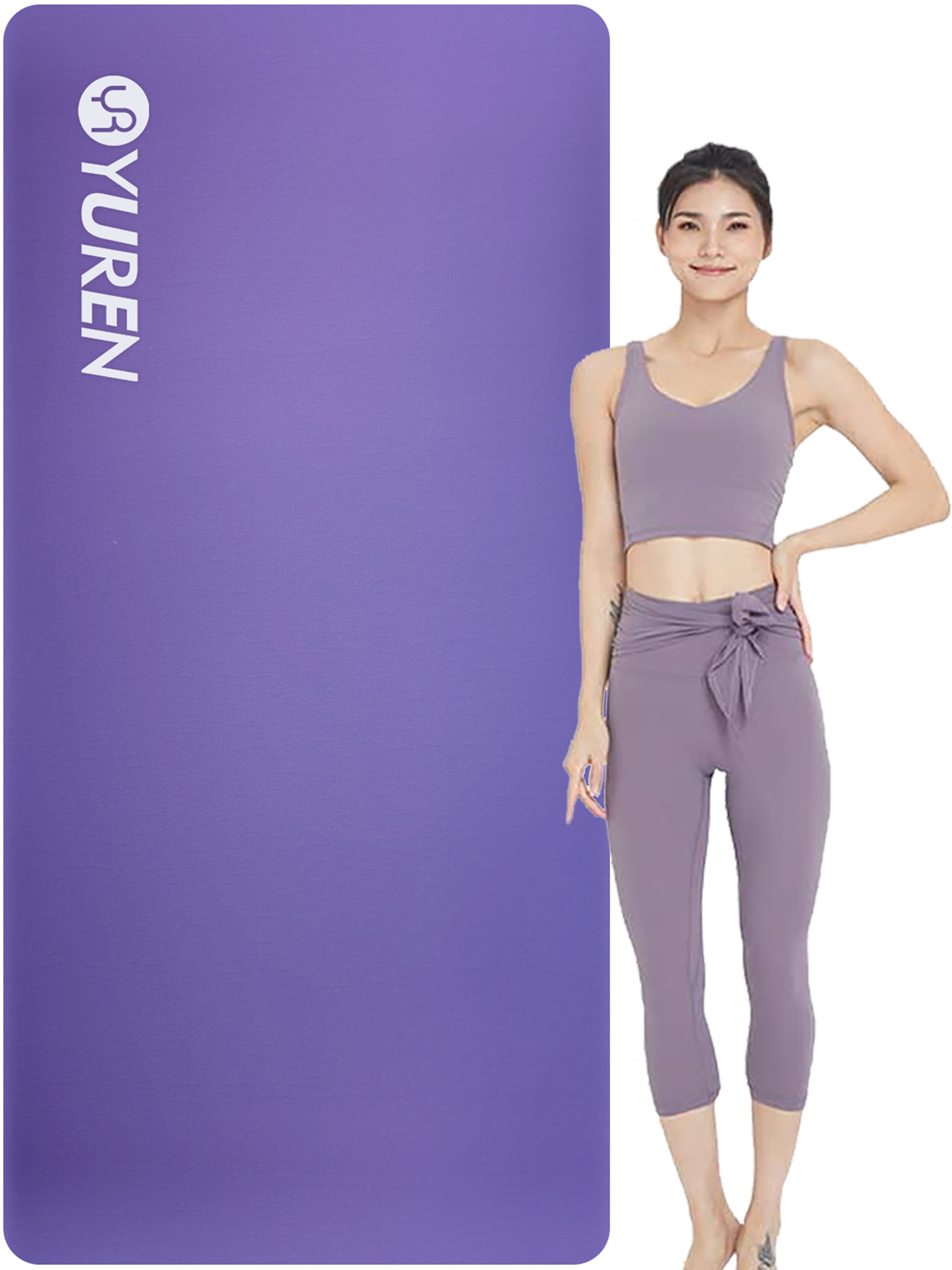 Yoga Direct 1/4 Inch Standard Dark Purple Yoga Mat - Walmart.com