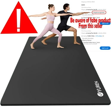 SPRI Pro Fitness Exercise Mat, 12MM Thickness, Grey, Includes Carrying ...