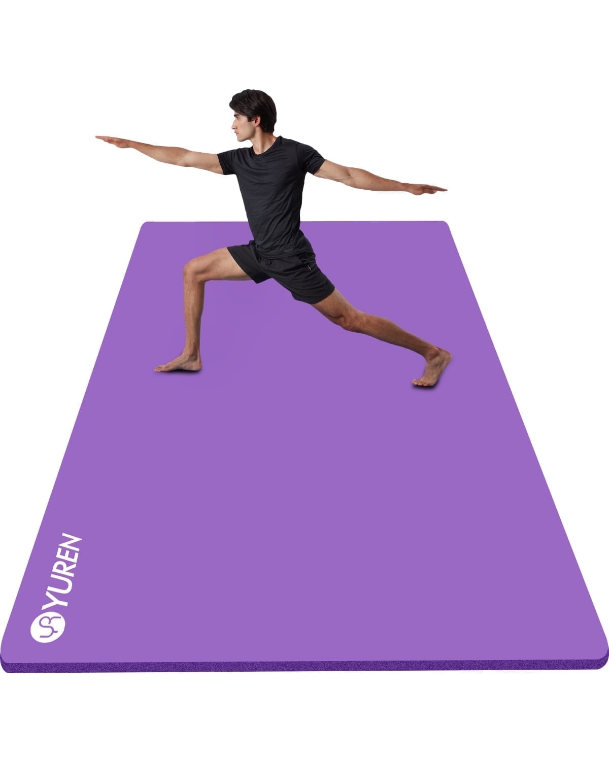 YR Large 6x4' Thick Foam Workout Mat, Extra Wide Indoor Exercise Pad ...