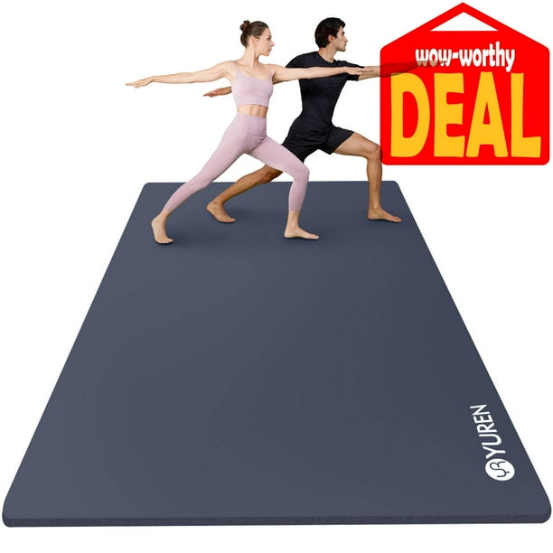 YR Large Yoga Mat 78x51" 10mm Thick Foam Exercise Mats for Home Gym ...