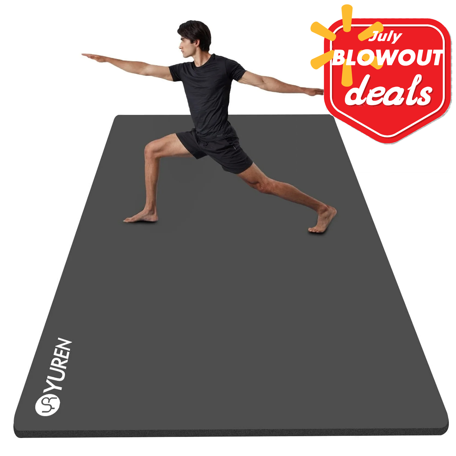 Gymax Large Yoga Mat 6' x 4' x 8 mm Thick Workout Mats for Home Gym ...