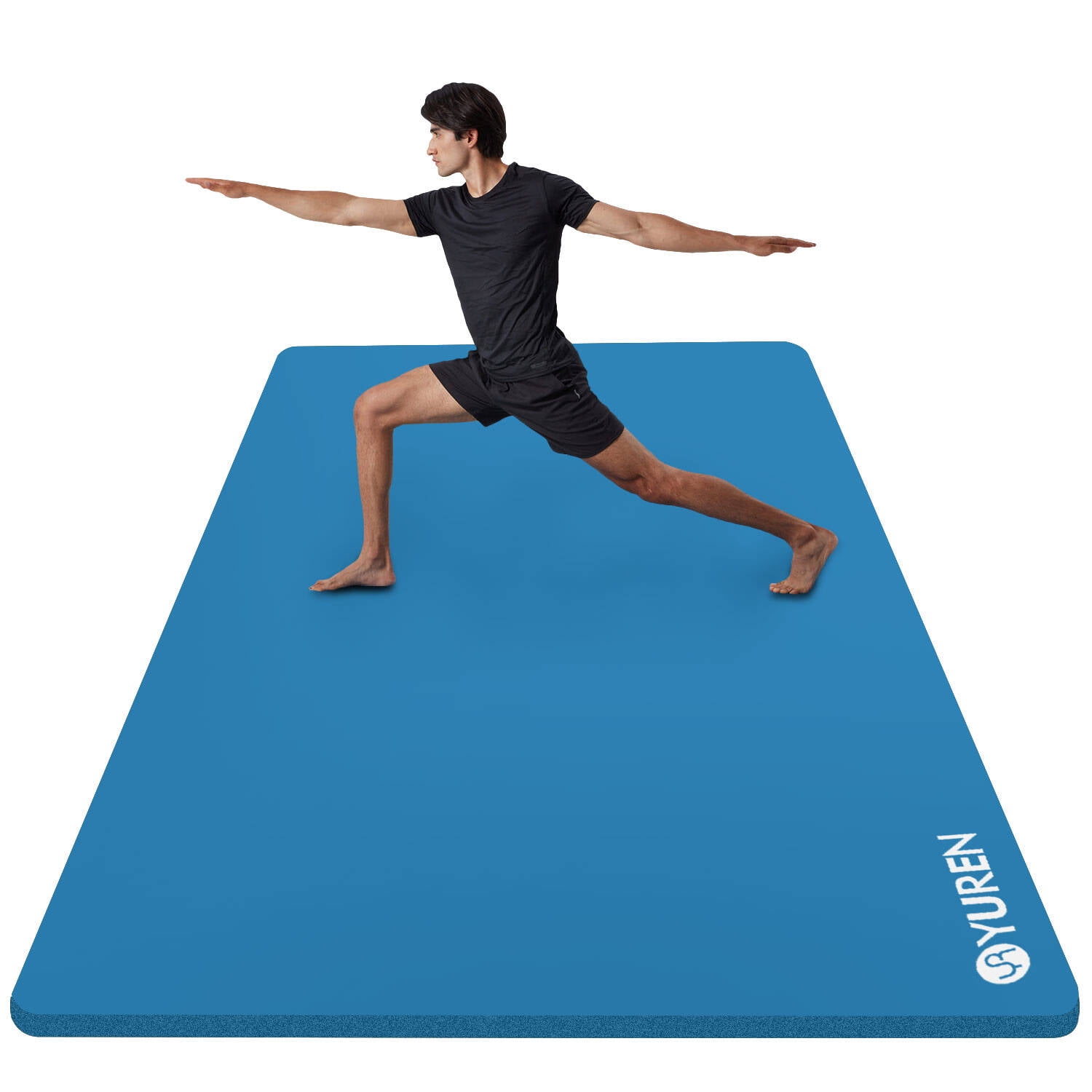YR XL Yoga Mat Thick 10mm NBR 78"x35" Wide Exercise Workout Mats for ...