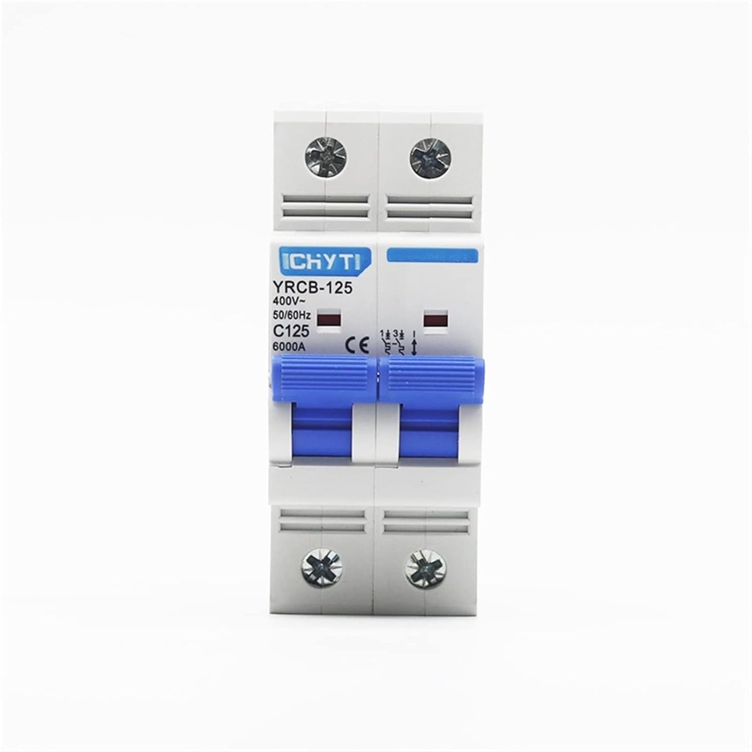 YRCB-125 1P 2P Household Din Rail AC 230/400V 100A 125A 6KA Air Switch Mini Circuit Breaker MCB ...