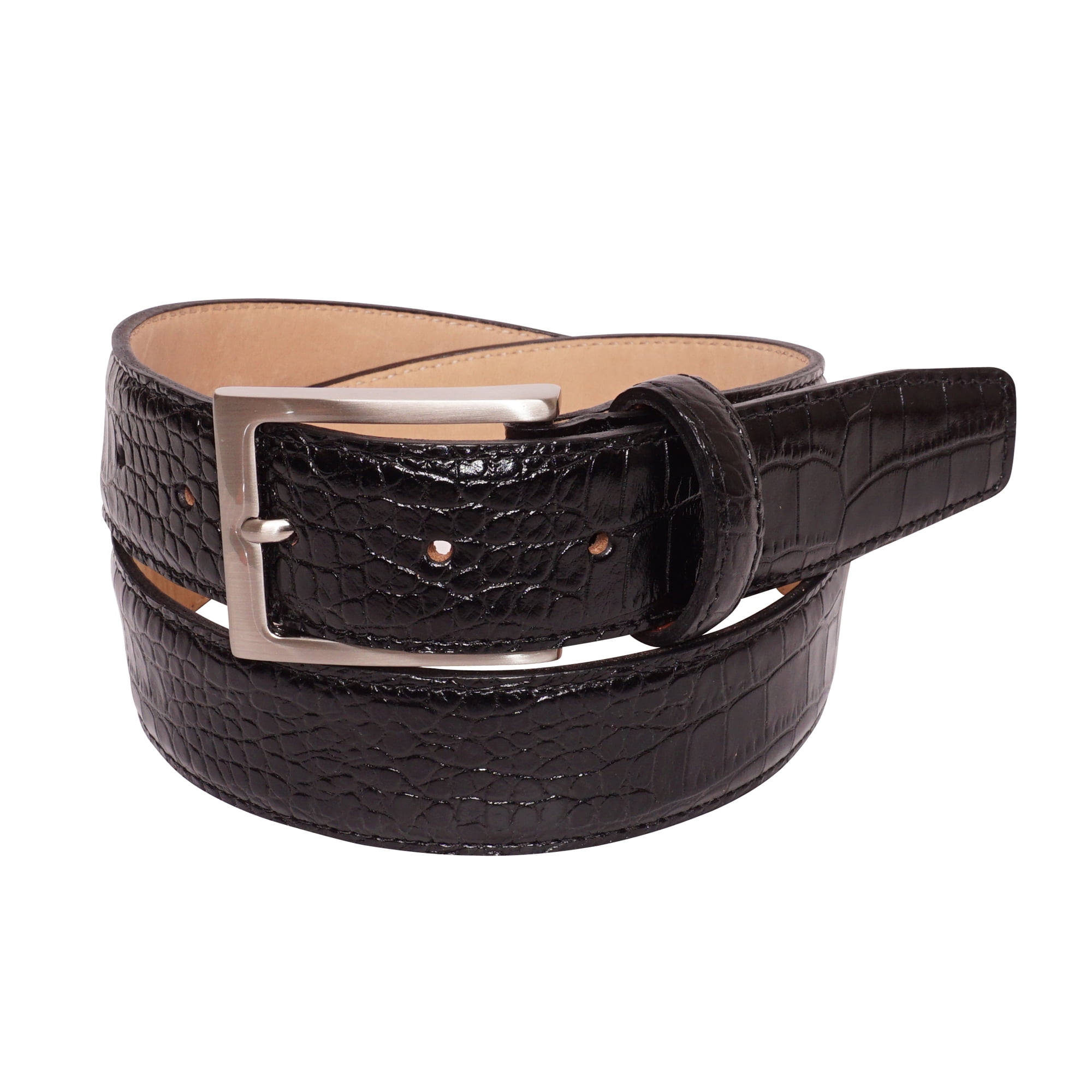 YRI Belts Men's Black Exotic Leather Dress Belt (Made in USA) - Walmart.com