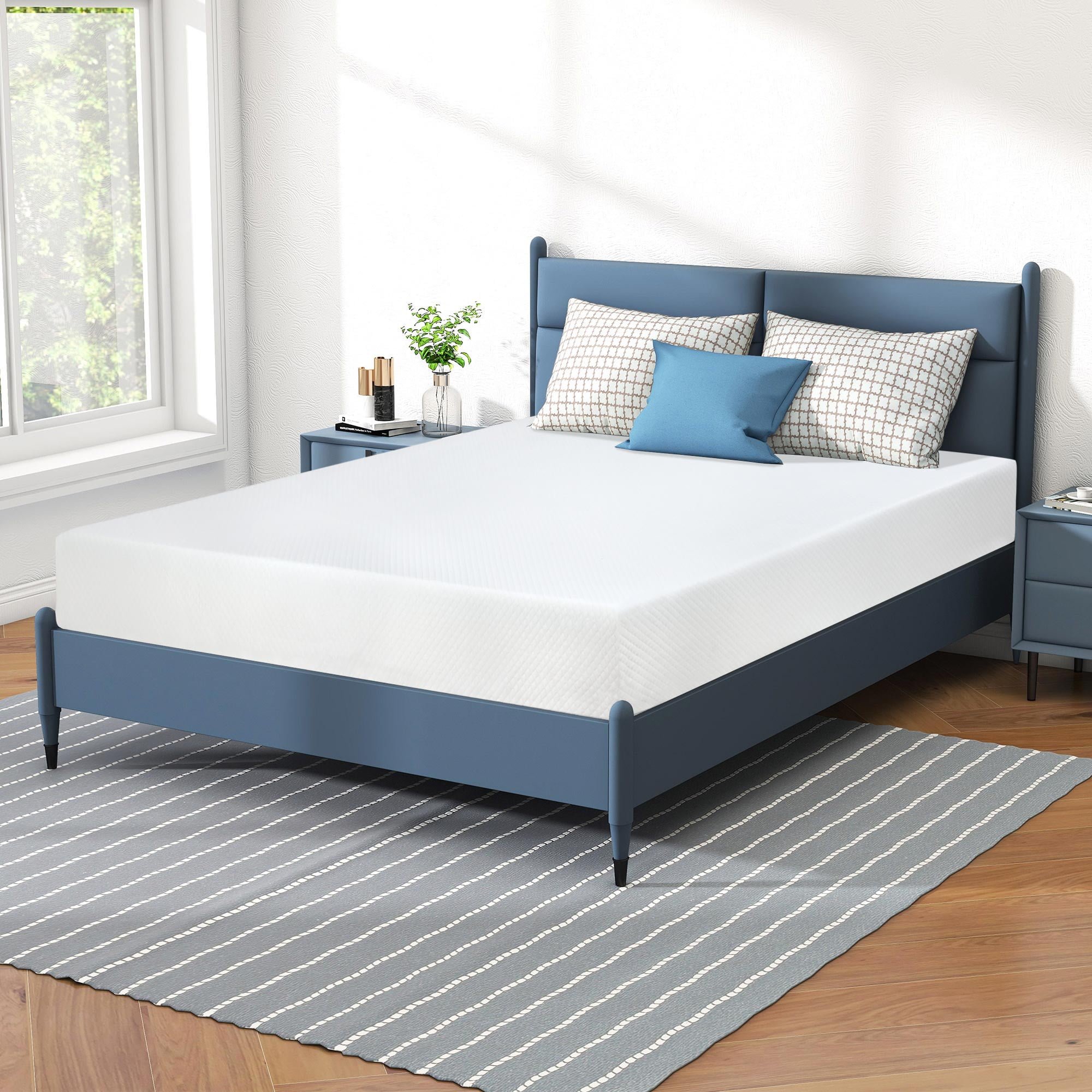 YRLLENSDAN 10 Inch Gel Memory Foam Mattress, CertiPUR-US Certified, Bed ...