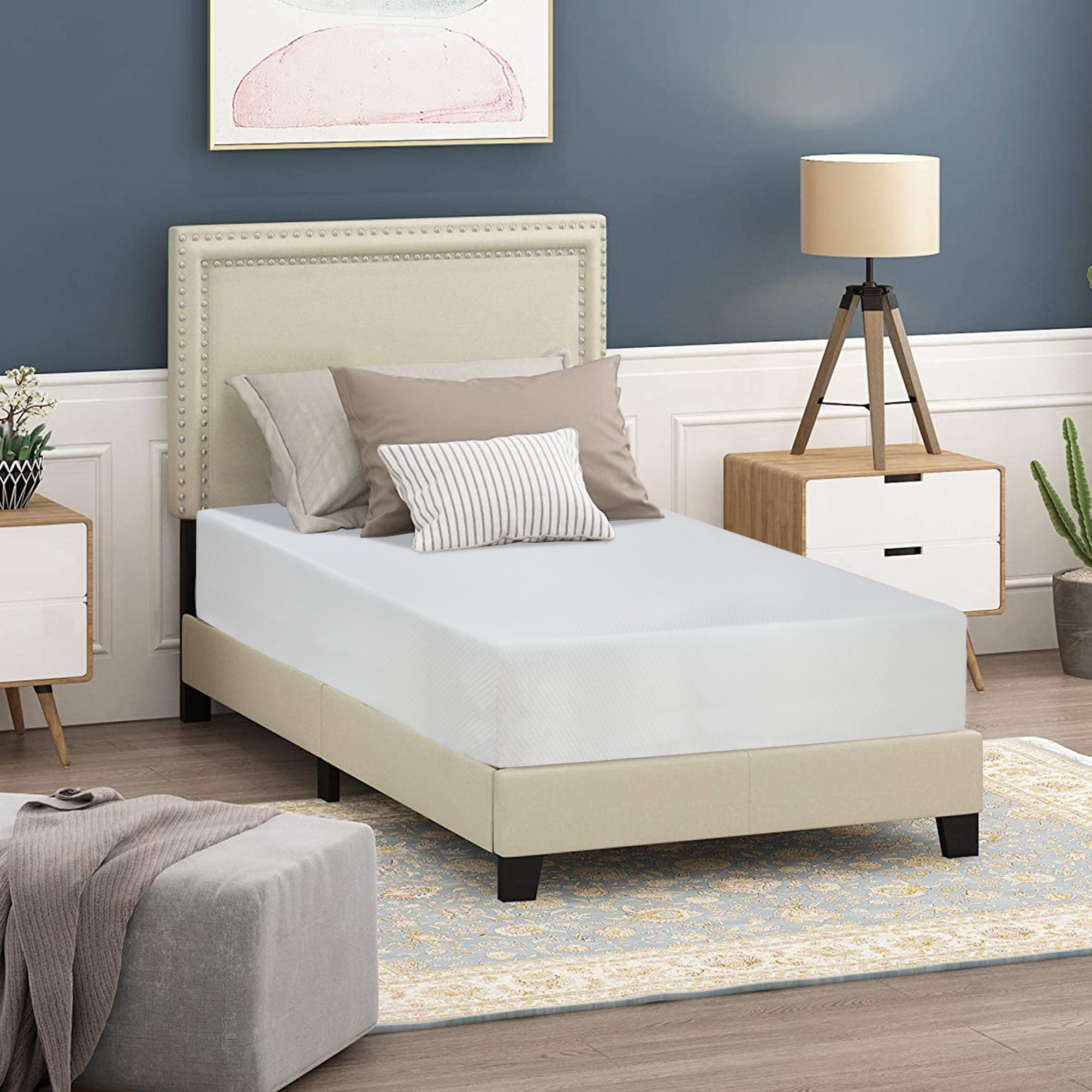 YRLLENSDAN 12 Inch Gel Memory Foam Mattress, Medium Firm, Bed-in-a-Box ...