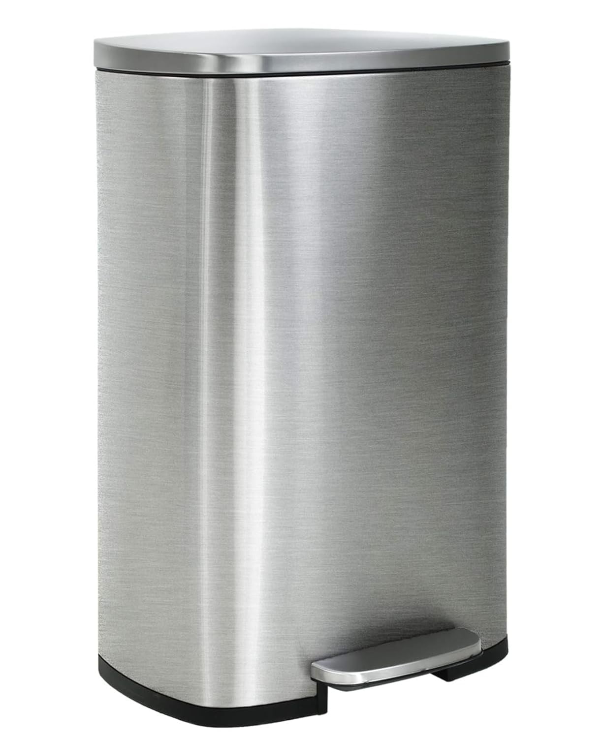 YRLLENSDAN 13 Gallon Stainless Steel Kitchen Trash Can with Lid, Foot ...