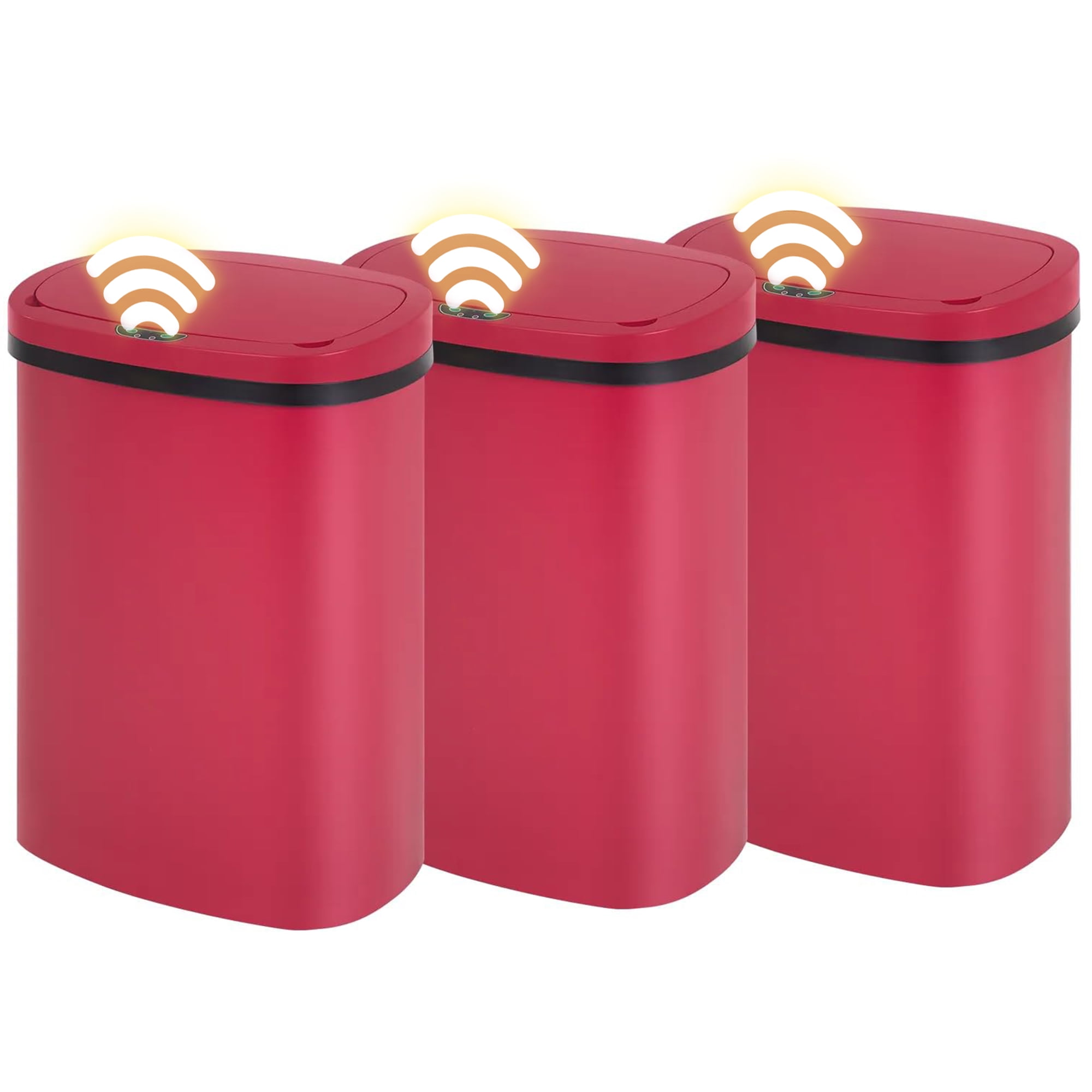 YRLLENSDAN 13 Gallon Touch Free Trash Can with Lid Auto Open, 49L Motion Sensor Kitchen Garbage ...