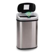 SensorCan 13 Gallon Touchless Kitchen Bin, Automatic Motion Sensor Lid, Stainless Steel, Smart ...