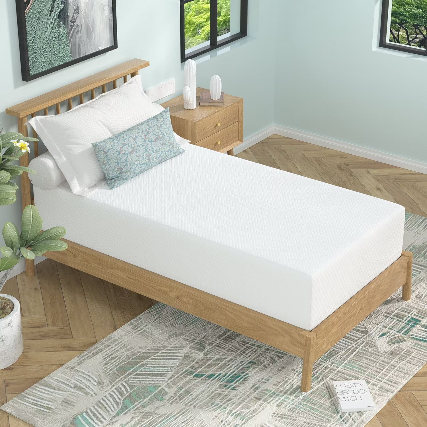 YRLLENSDAN, 14 Inch Memory Foam Twin Mattress Certipur-Us Certified ...