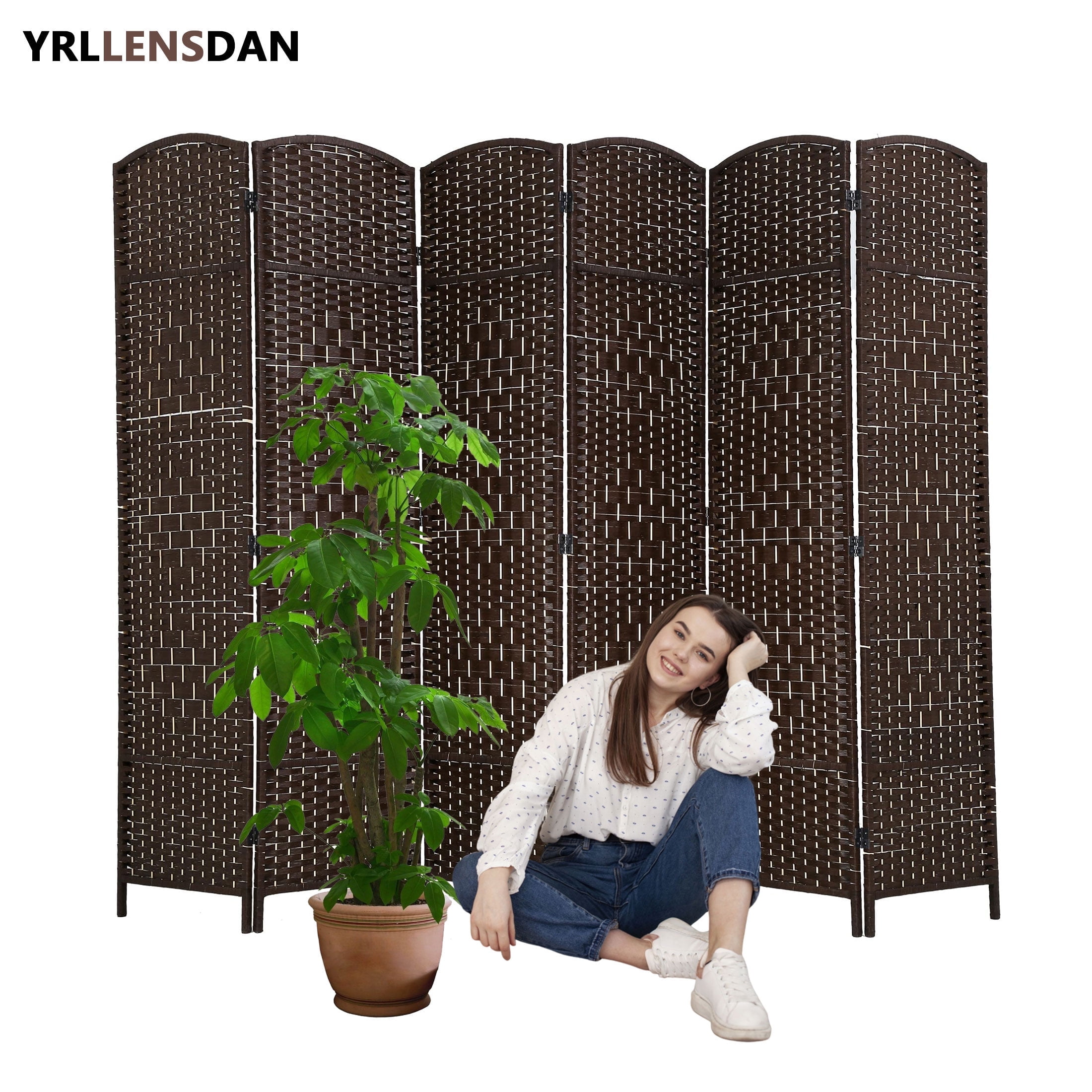 YRLLENSDAN 6ft Tall Room Divider Screen with 6 Panels Room Dividers and ...