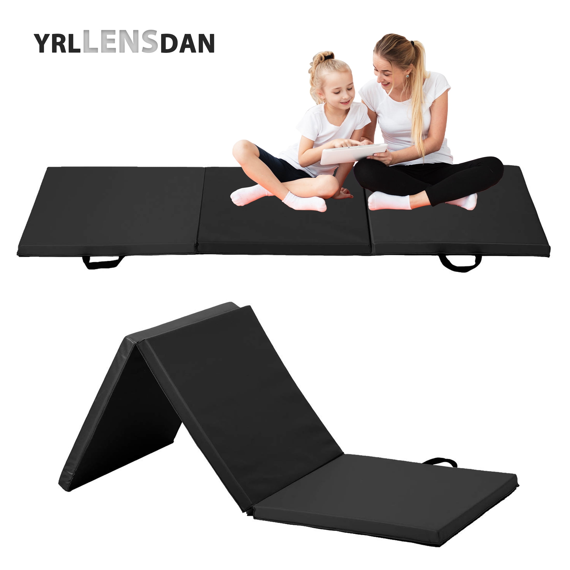 YRLLENSDAN Folding Gymnastics Mat Thick Exercise Mat for Home Workout ...