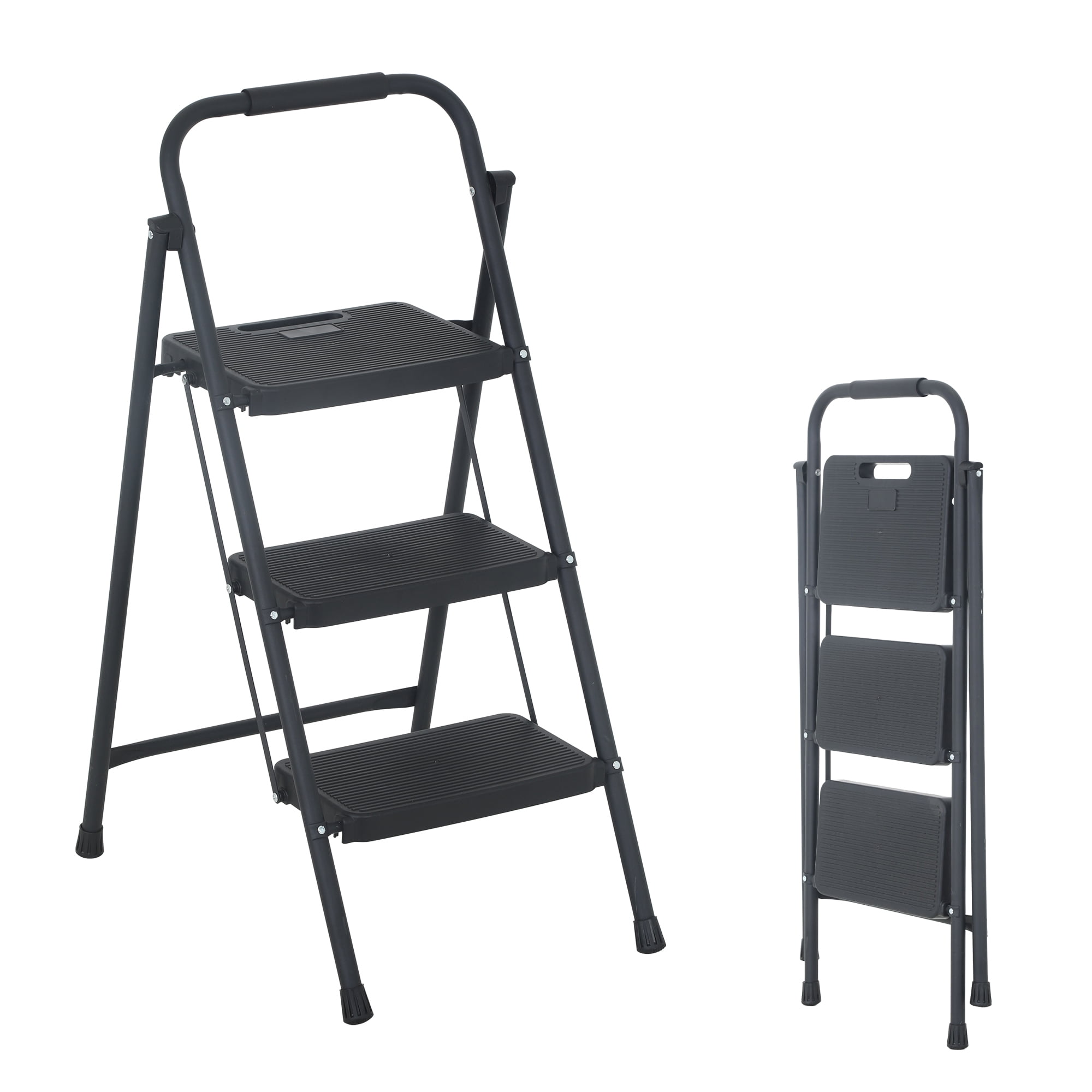 YRLLENSDAN 3 Step Ladder, Lightweight, Anti-Slip Pedal, Convenient ...