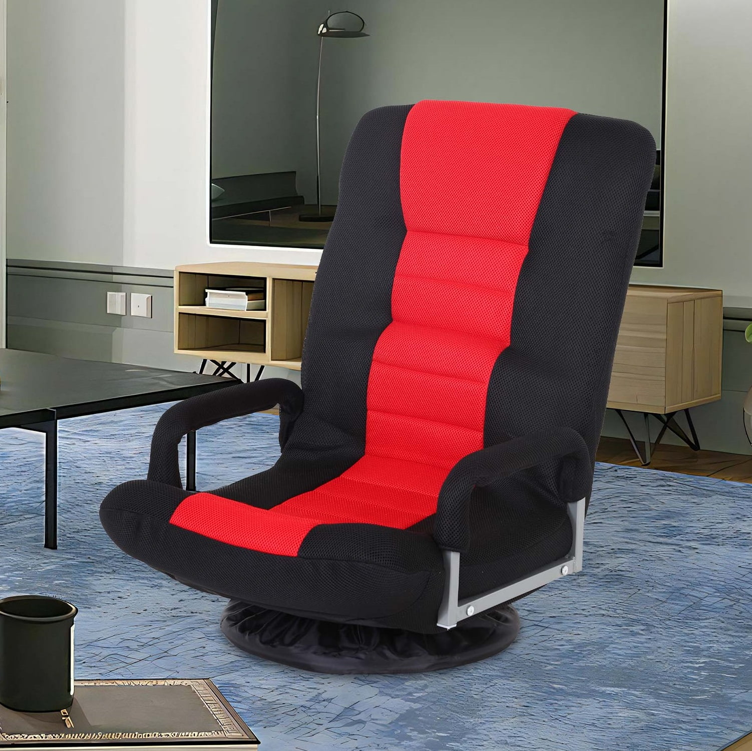 YRLLENSDAN Foldable Swivel Gaming Chair, 310 lbs, 5 Positions, Armrest ...