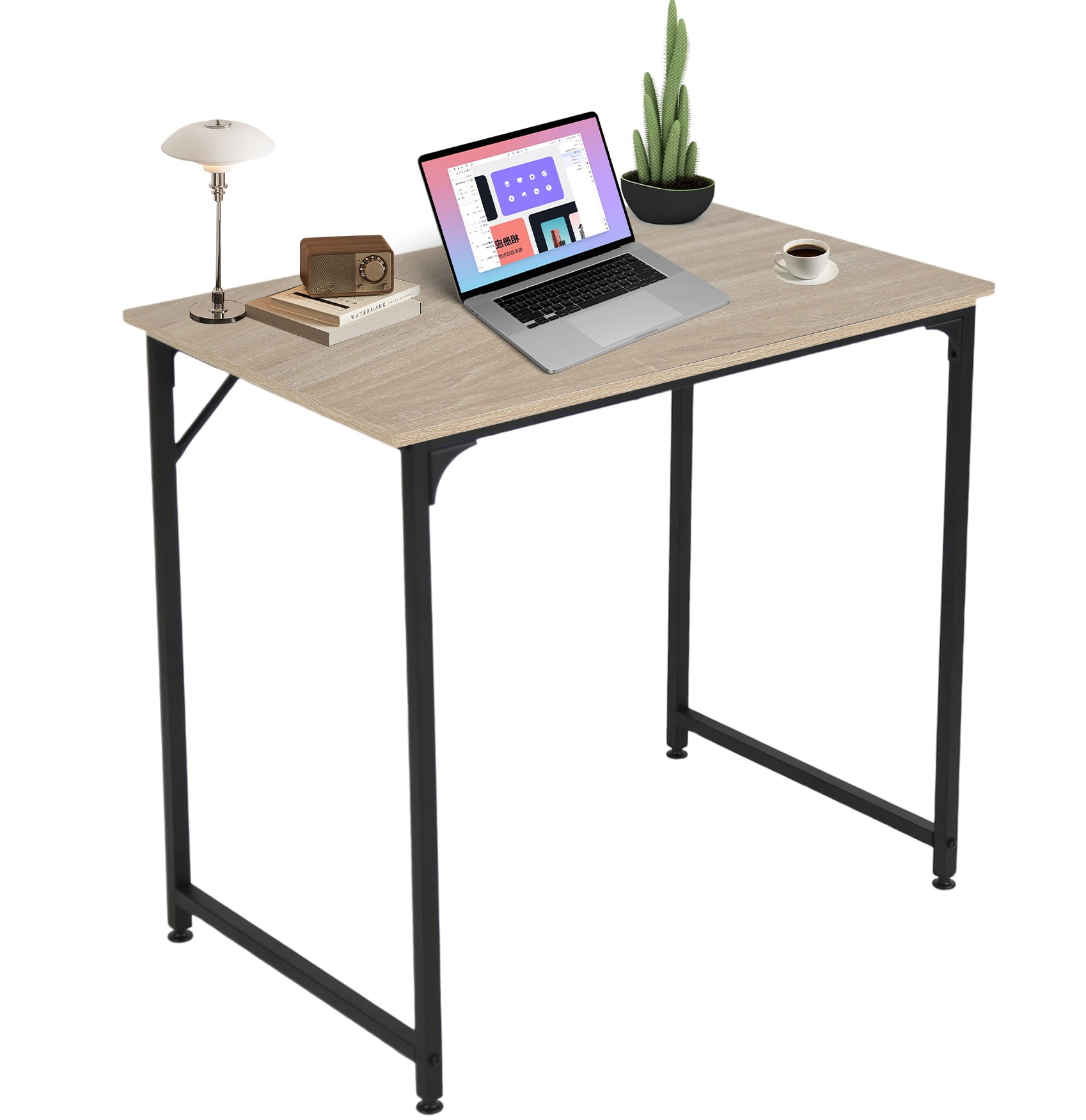 YRLLENSDAN 32 inch Computer Desk,Office Desk with Metal Frame,Modern ...