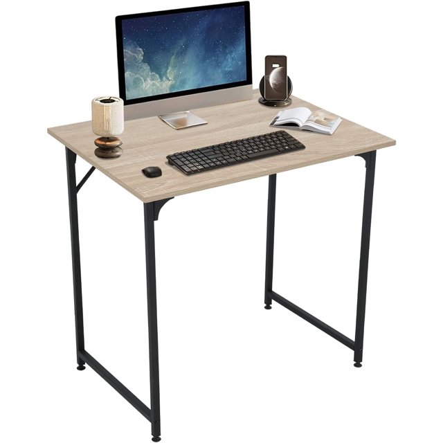 YRLLENSDAN 32 inch Computer Desk,Office Desk with Metal Frame,Modern ...