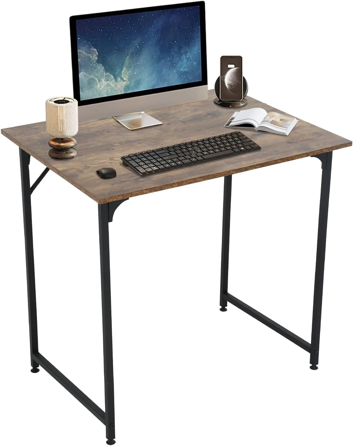 YRLLENSDAN 32 inch Computer Desk,Office Desk with Metal Frame,Modern ...