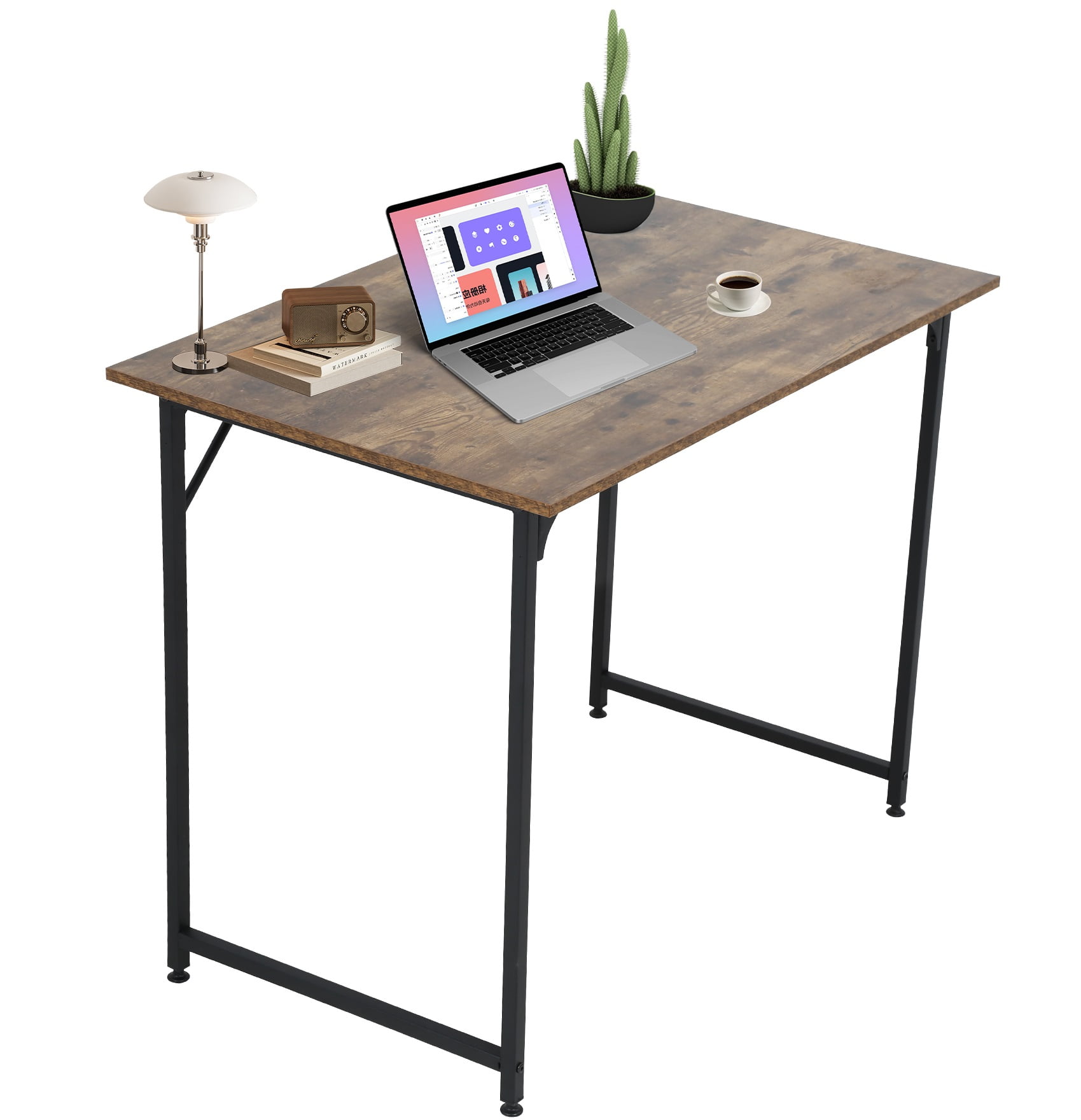 YRLLENSDAN 32 inch Computer Desk,Office Desk with Metal Frame,Modern ...