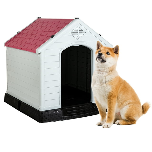 YRLLENSDAN 32in Insulated Dog House Outdoor, Igloo Dog Houses Plastic ...