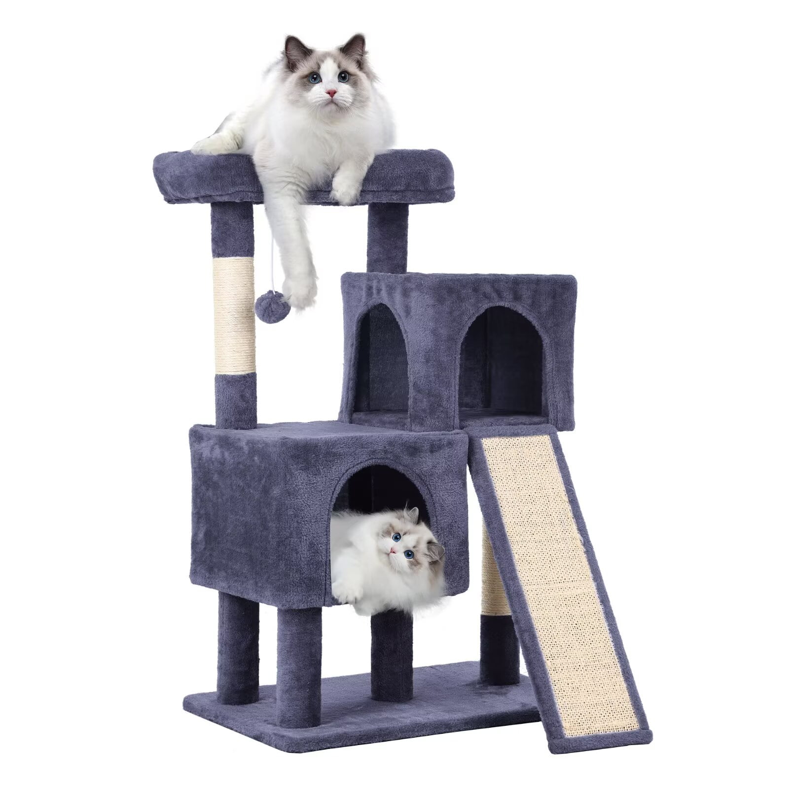 YRLLENSDAN 36 Inchs Small and Short Cat Tree with Two Comfortable ...