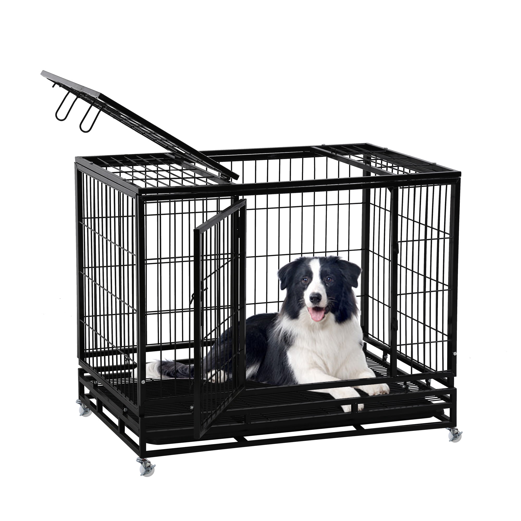 YRLLENSDAN 36 inch Doggy Inside Home Crate, Heavy Duty Kennel for Large ...