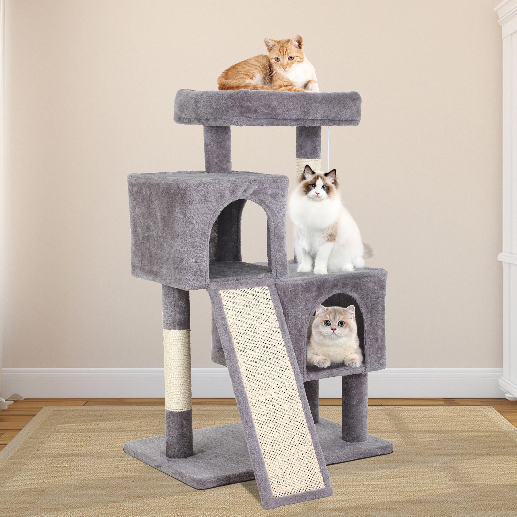 YRLLENSDAN 36 inches Cat Tree for Indoor Cats Cat Tower with Scratching ...
