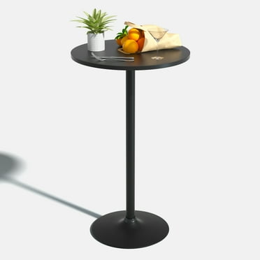 Byroce Round Bar Table, Cocktail Table Height Adjustable with 360 ...