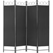 YRLLENSDAN 4-Panel Foldable Room Divider, Steel Frame Privacy Screen ...