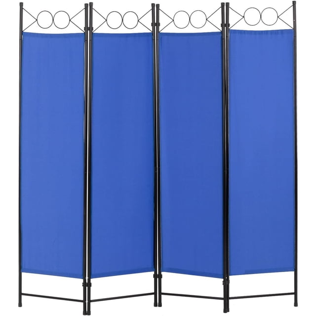 YRLLENSDAN 6FT 4-Panel Room Divider - Freestanding Partition, Steel ...