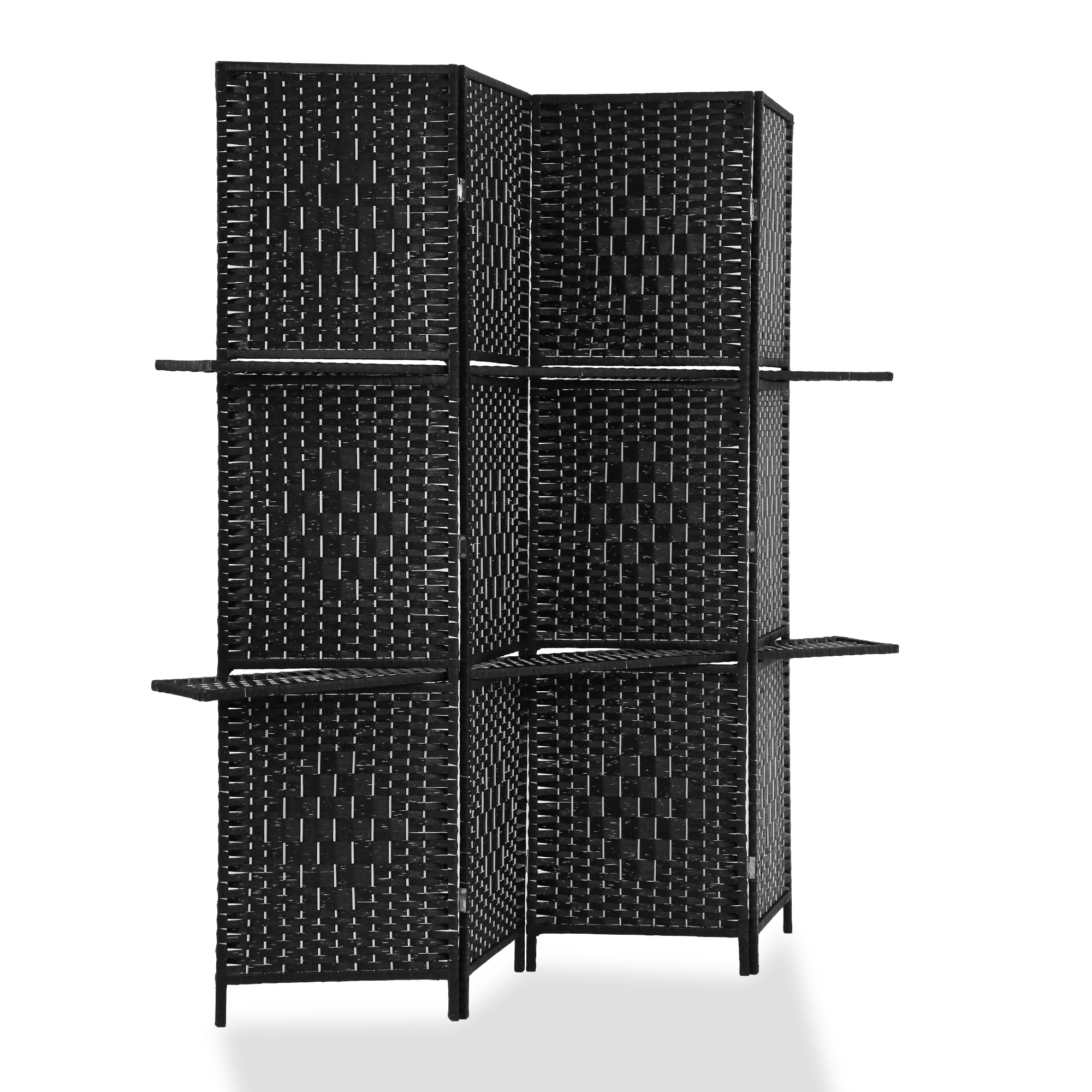 YRLLENSDAN 4-Panel Expandable Freestanding Room Divider, Black, Folding ...