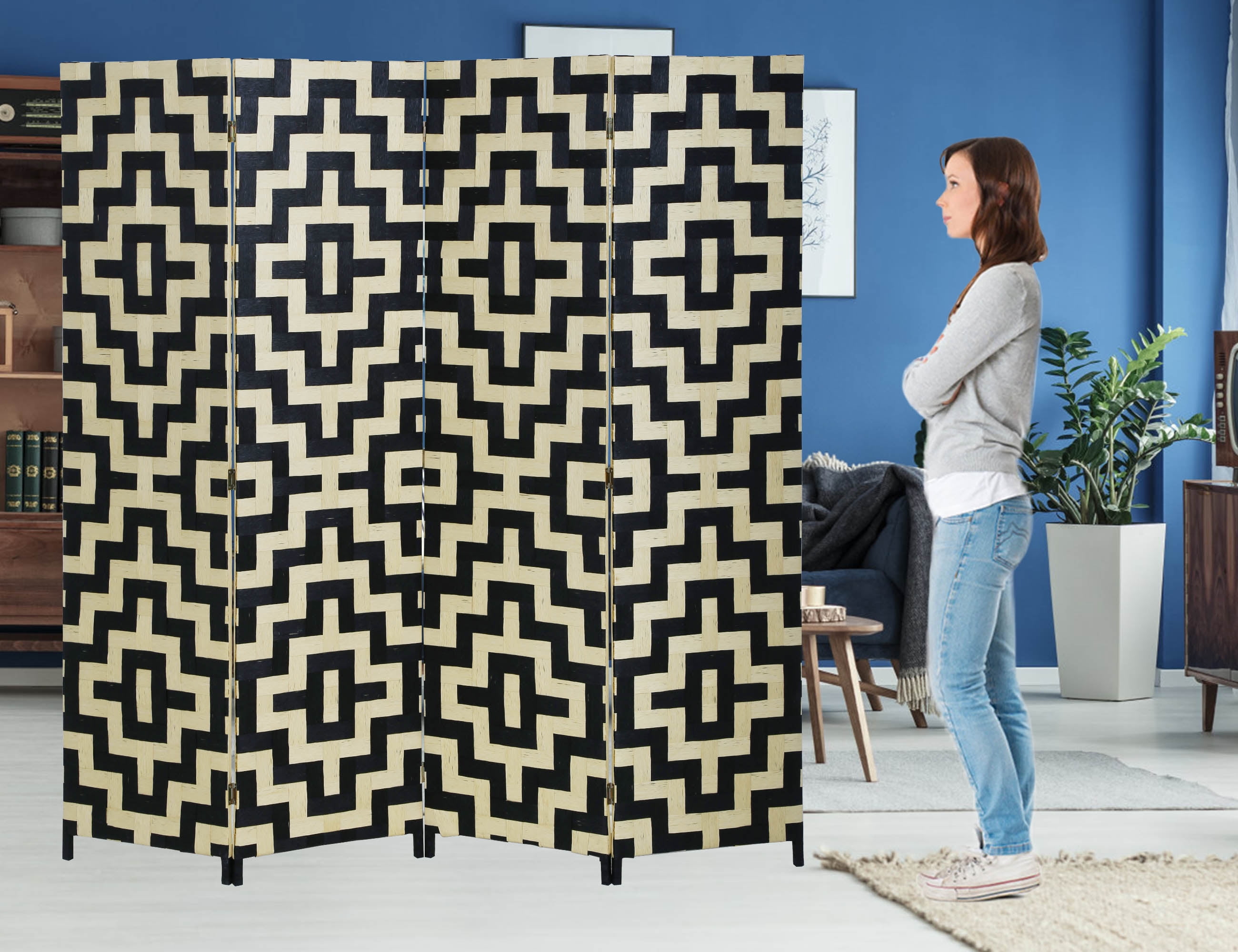 YRLLENSDAN 4 Panel Room Dividers, 6FT Room Partitions and Dividers for ...