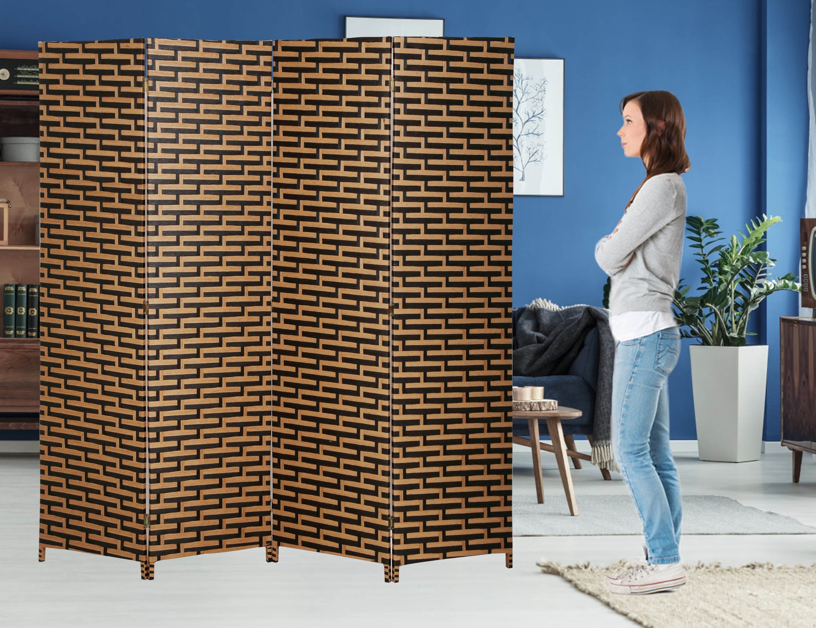 YRLLENSDAN 4 Panel Room Dividers, 6FT Room Partitions and Dividers for ...