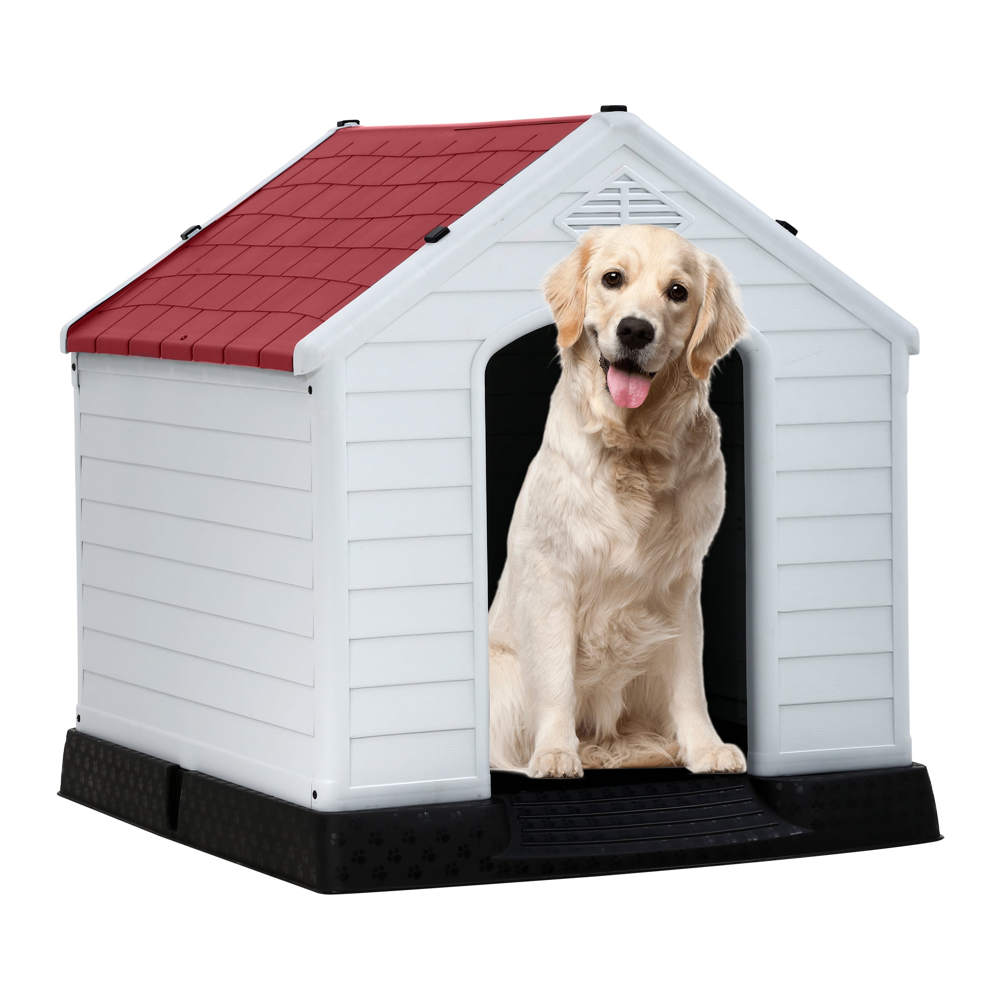 YRLLENSDAN 41/35/ 27 inch Plastic Dog House Outdoor, Waterproof Dog ...