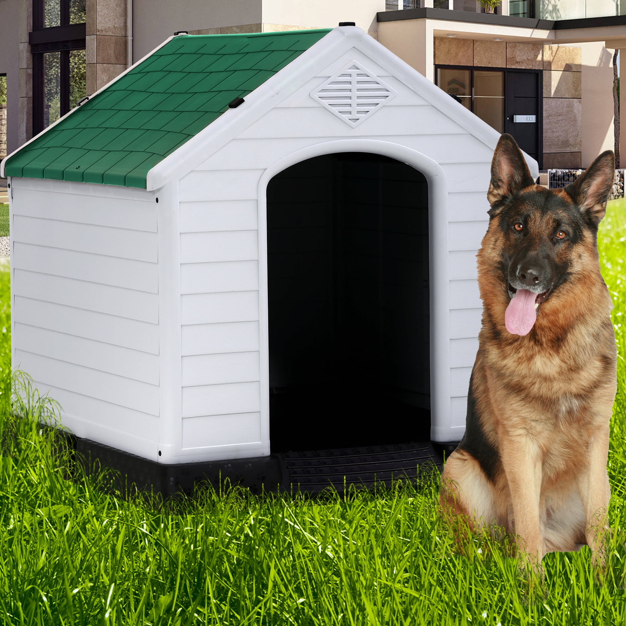 YRLLENSDAN 41" Dog House Outdoor Insulated Dog Houses for Winter Igloo ...