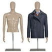 Gymax Fashionable Half Body Male Mannequin with Adjustable Stand and ...