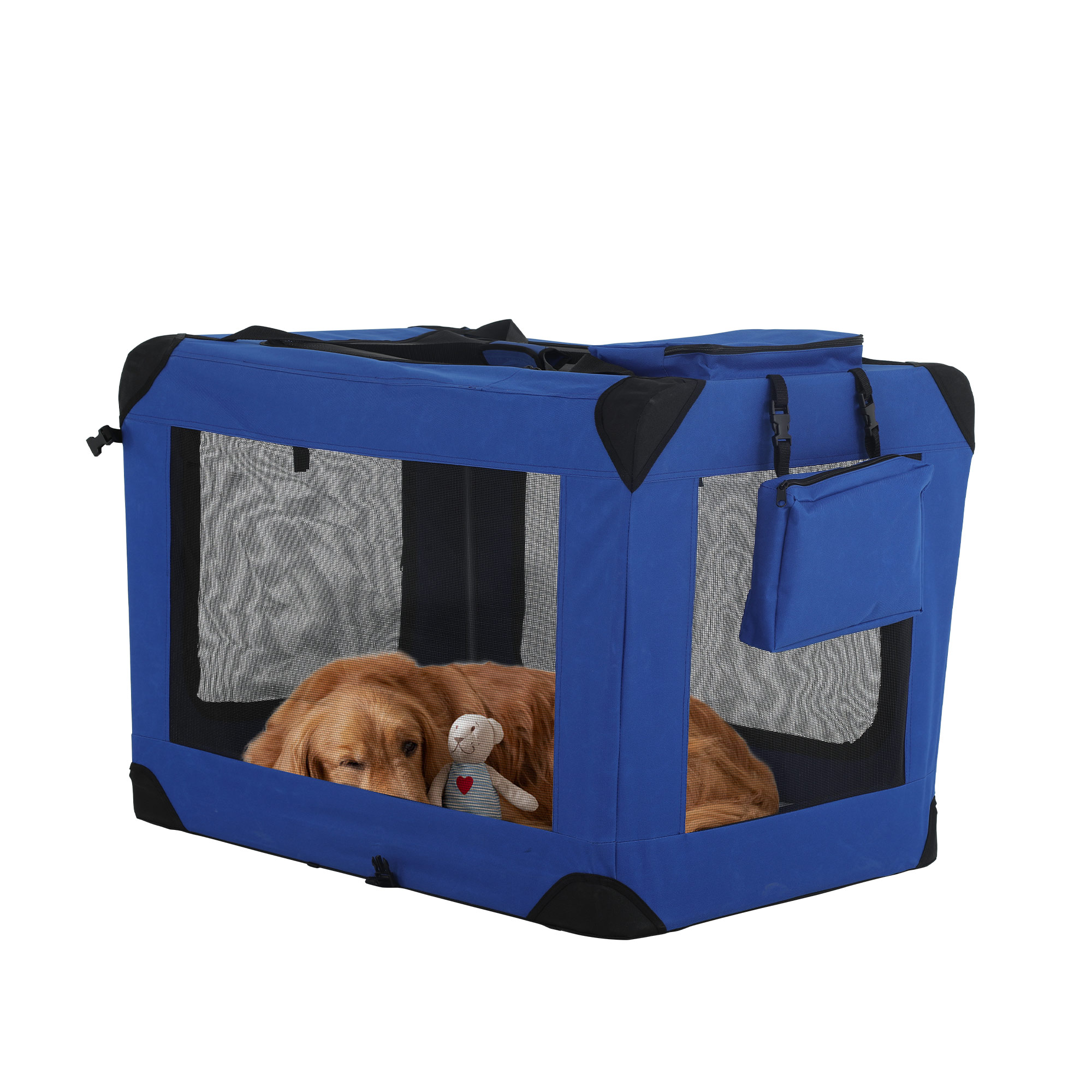 YRLLENSDAN 42 Inch Collapsible Dog Crates for Large Dogs, 3-Door ...