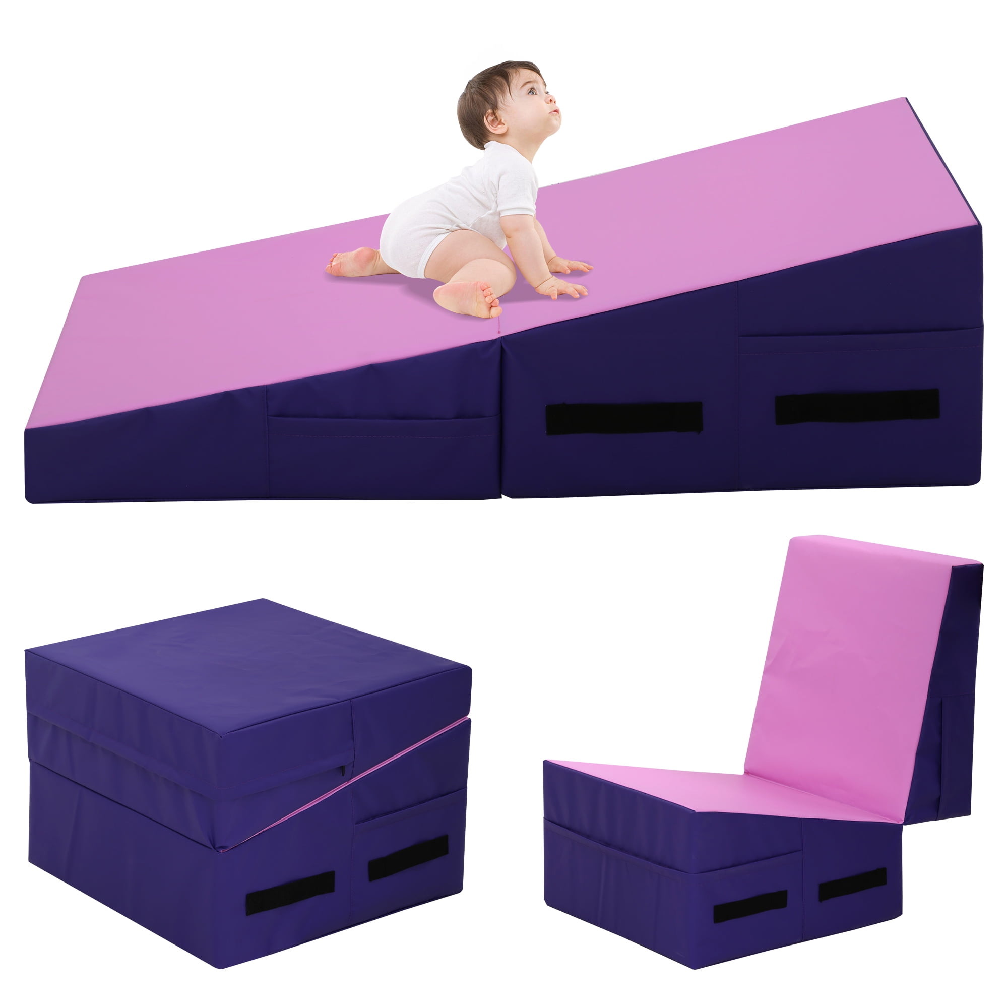 YRLLENSDAN 48x24 inch Large Incline Gymnastics Mat, Cheese Wedge ...