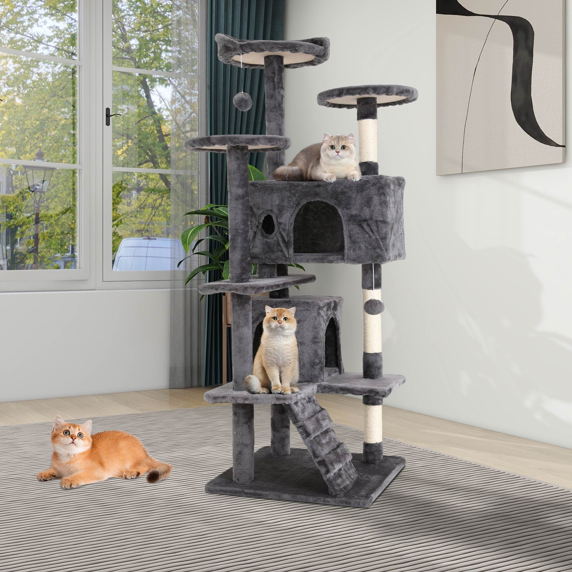 YRLLENSDAN 54 inch Tall Cat Trees and Towers for Small Medium Cats ...